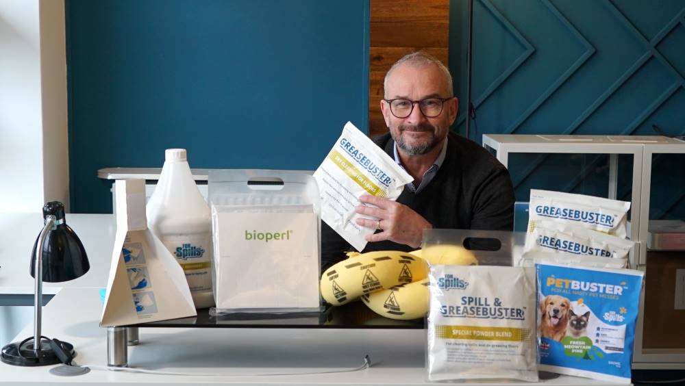 Technology that avoids the need to use water and detergents to clean-up ...